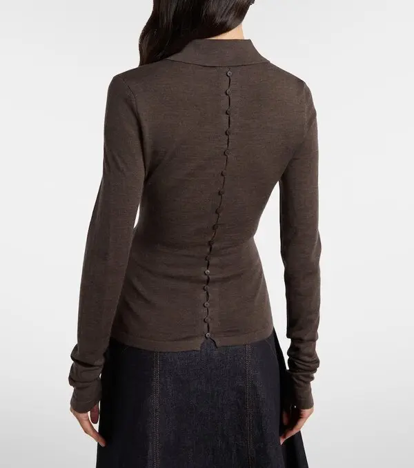 Jacquemus Wool Polo Shirt - Brown