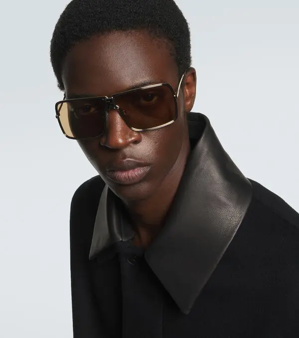 Fendi Rectangle Sunglasses - Gold