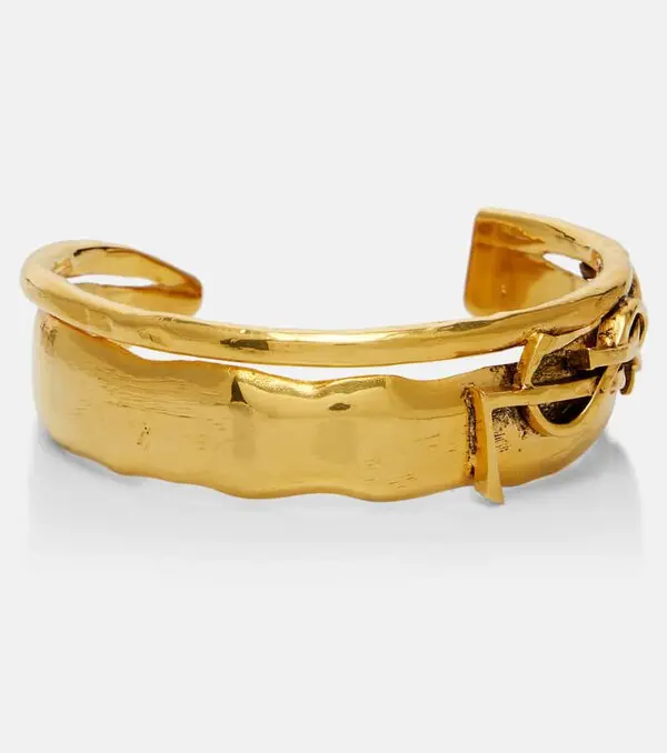 Saint Laurent Cassandre Cuff Bracelet - Gold