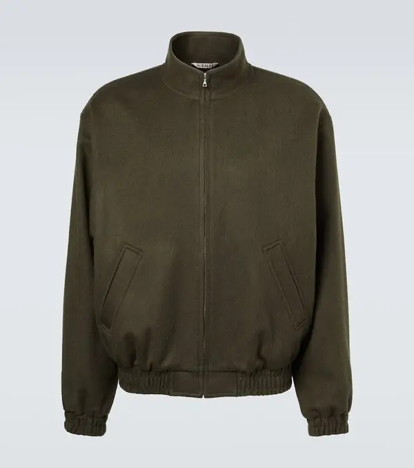 Auralee Camel Hair Flannel Blouson Jacket - Green