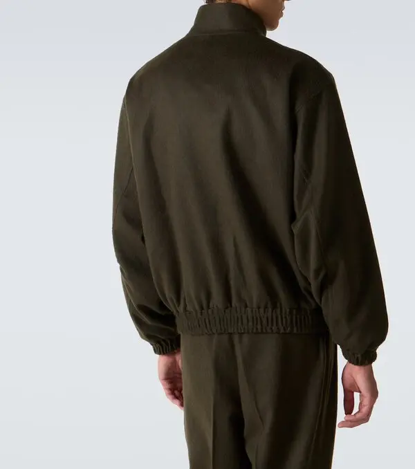Auralee Camel Hair Flannel Blouson Jacket - Green