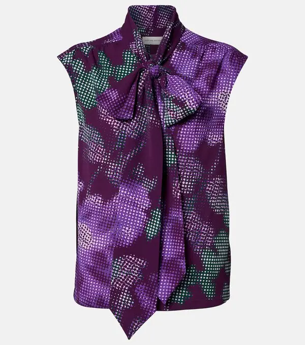 Dries Van Noten Floral Tie-neck Top - Multicoloured