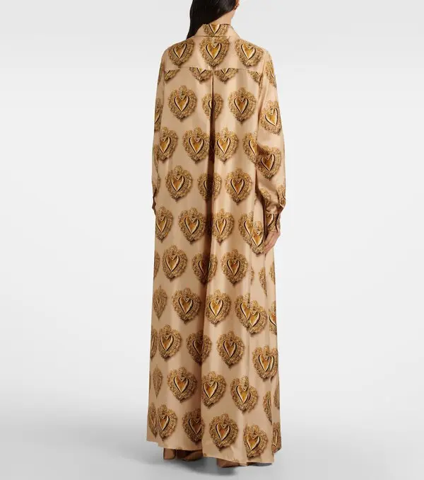 Dolce & Gabbana Printed Silk Shirt Dress