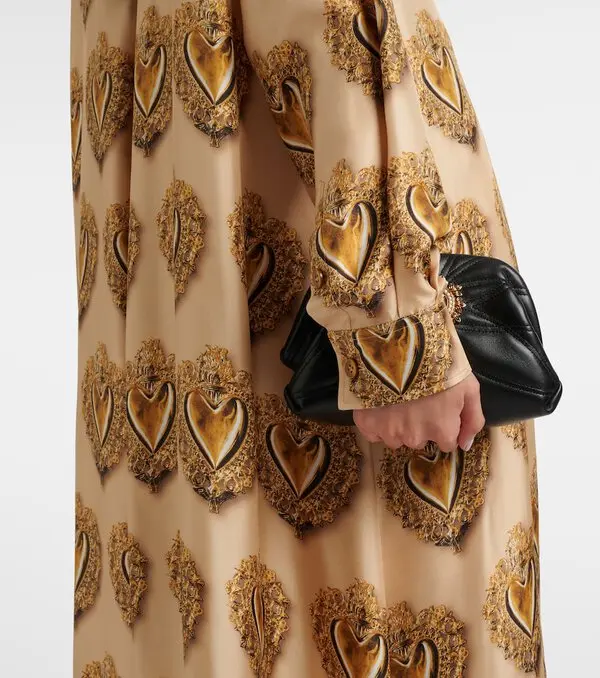 Dolce & Gabbana Printed Silk Shirt Dress