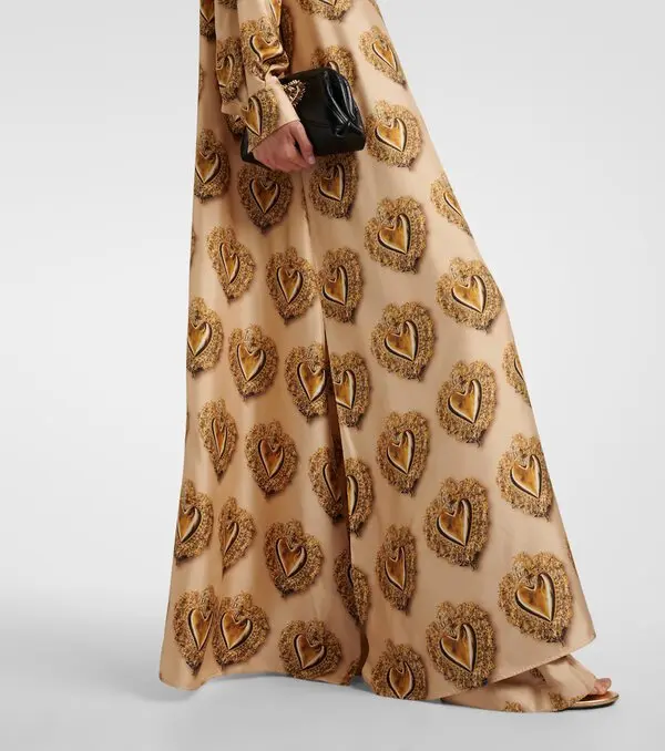 Dolce & Gabbana Printed Silk Shirt Dress