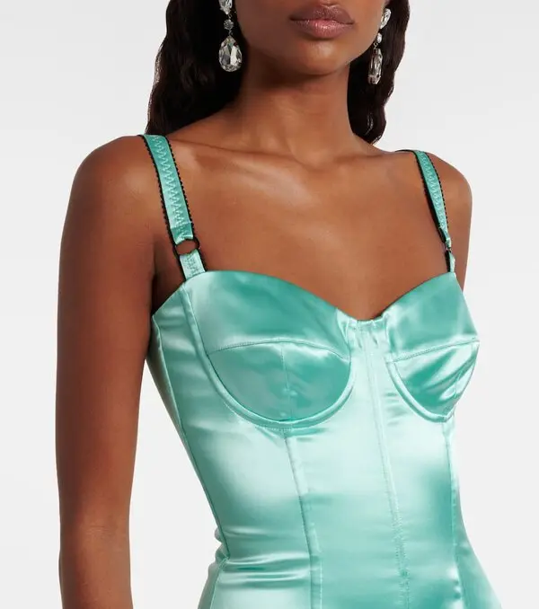 Dolce & Gabbana Bustier Satin Dress