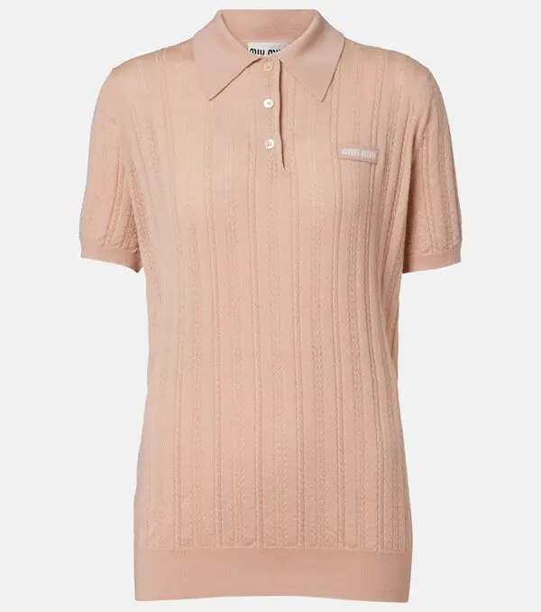 Miu Miu Cashmere Polo Sweater - Pink