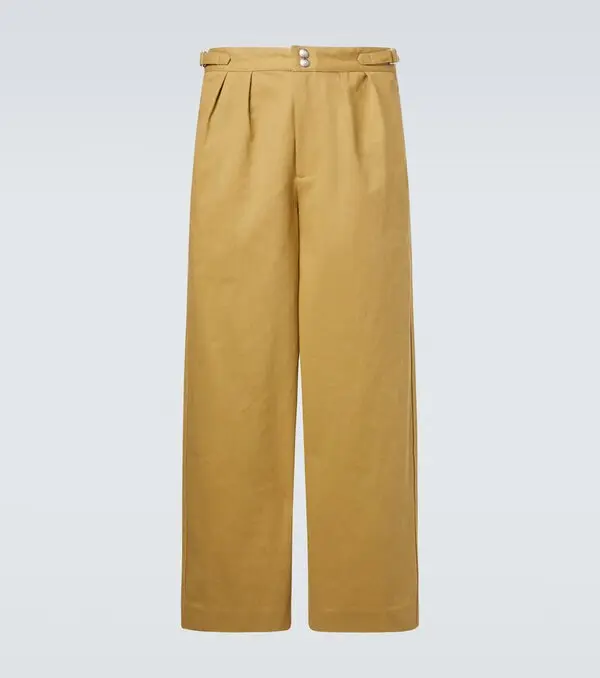 BODE Cotton Twill Wide-leg Pants