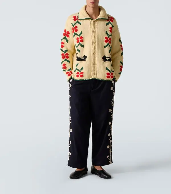 BODE Pirate Ship Virgin Wool Cardigan