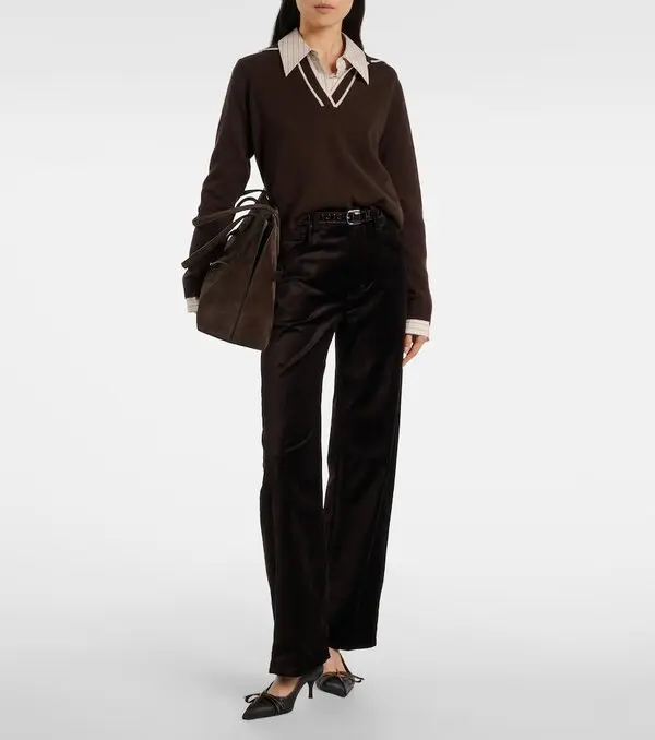 Citizens Of Humanity Ayla Cotton-blend Straight Pants - Brown