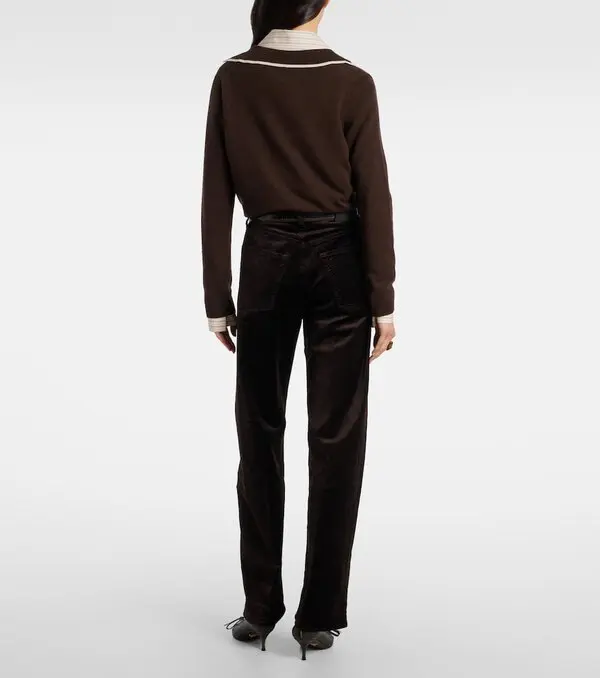 Citizens Of Humanity Ayla Cotton-blend Straight Pants - Brown