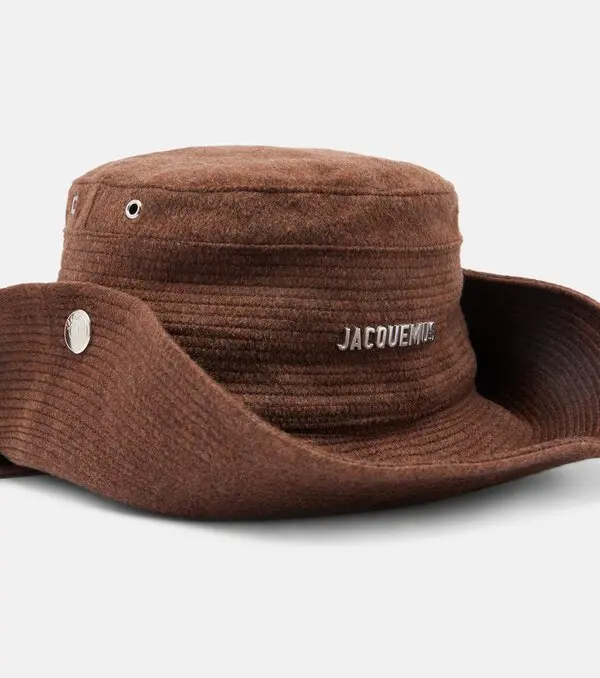 Jacquemus Artichaut Canvas Bucket Hat - Brown