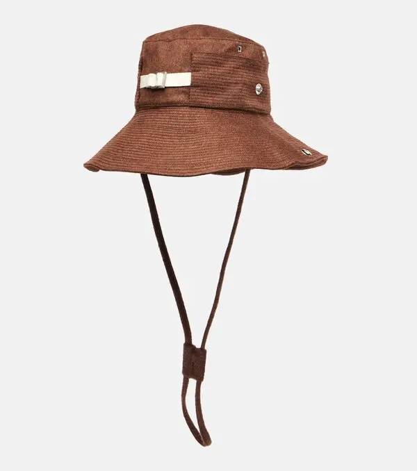 Jacquemus Artichaut Canvas Bucket Hat - Brown