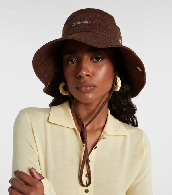 Jacquemus Artichaut Canvas Bucket Hat - Brown