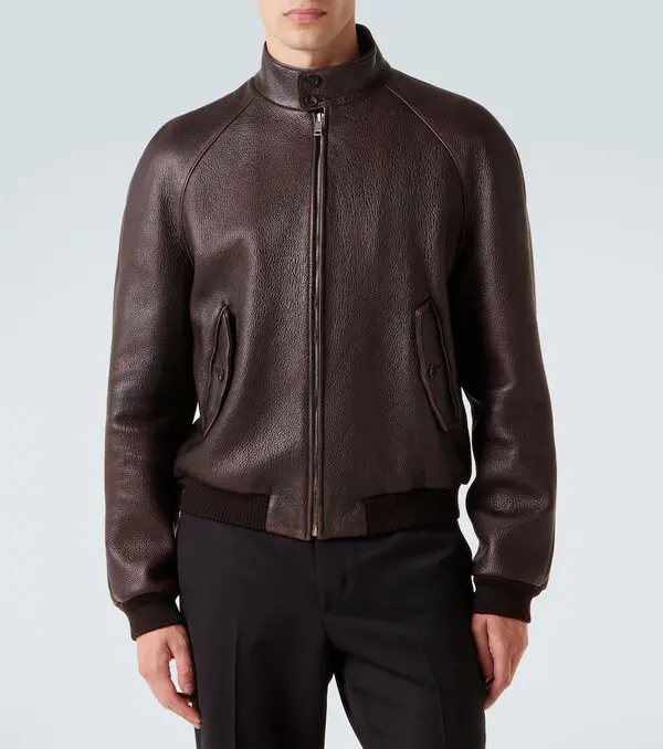 Prada Leather Jacket - Brown