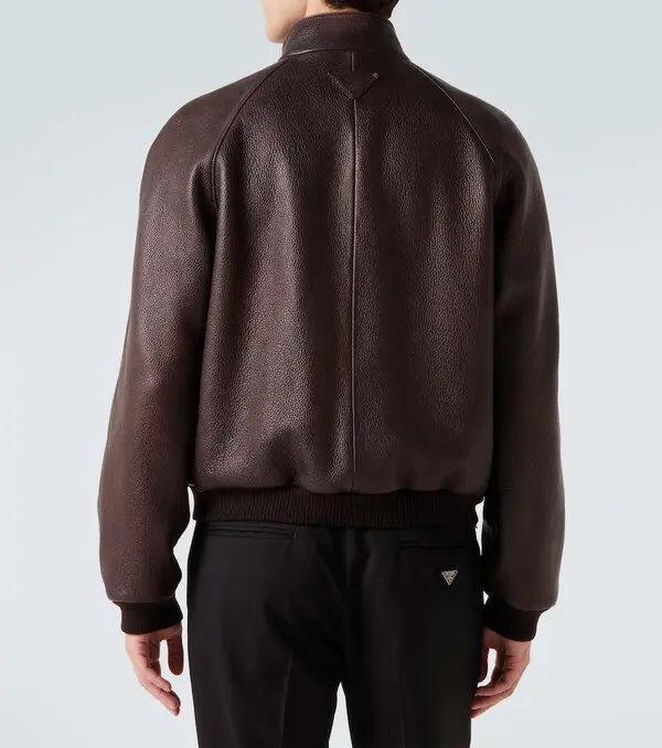 Prada Leather Jacket - Brown