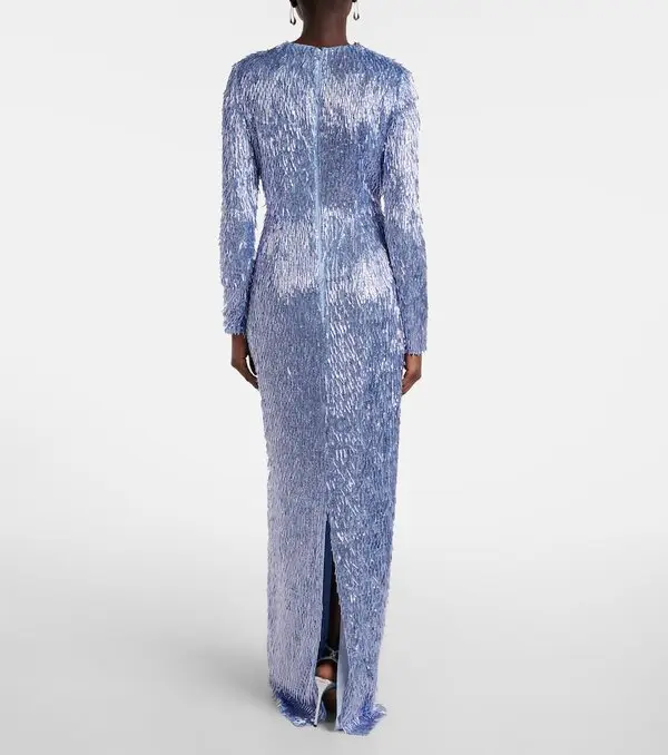 Erdem Draped Embellished Gown