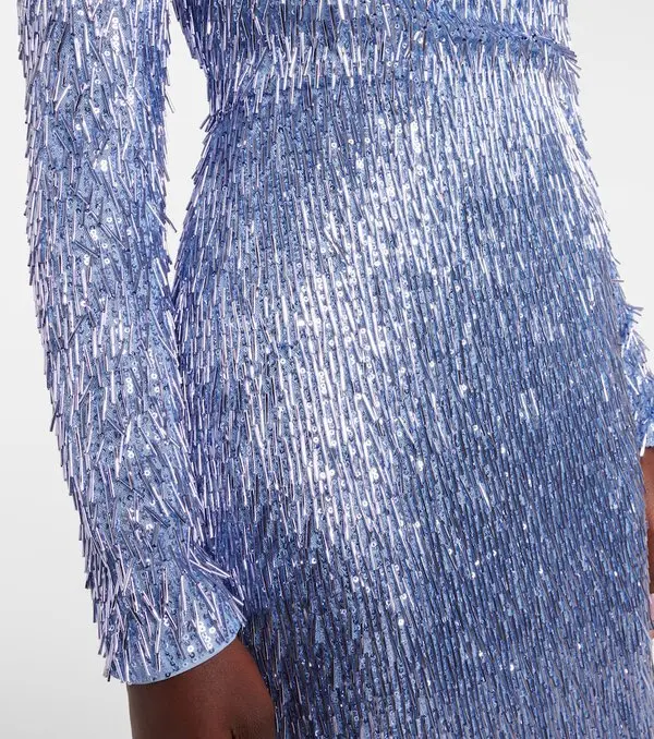 Erdem Draped Embellished Gown