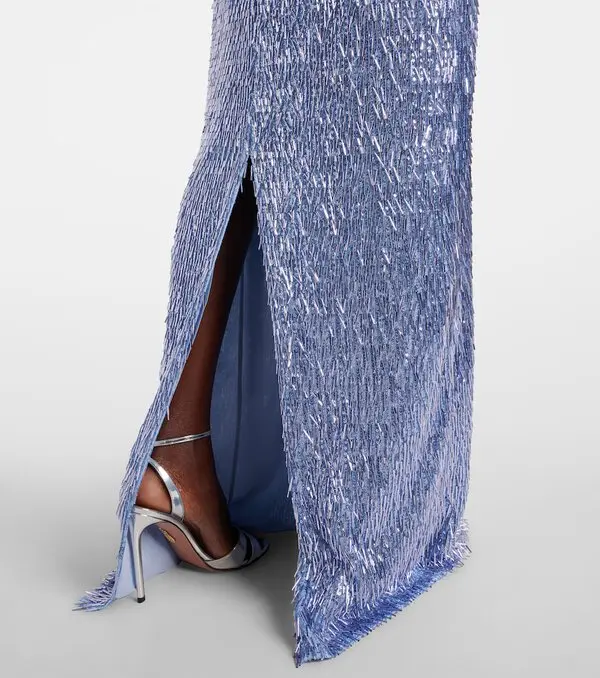 Erdem Draped Embellished Gown