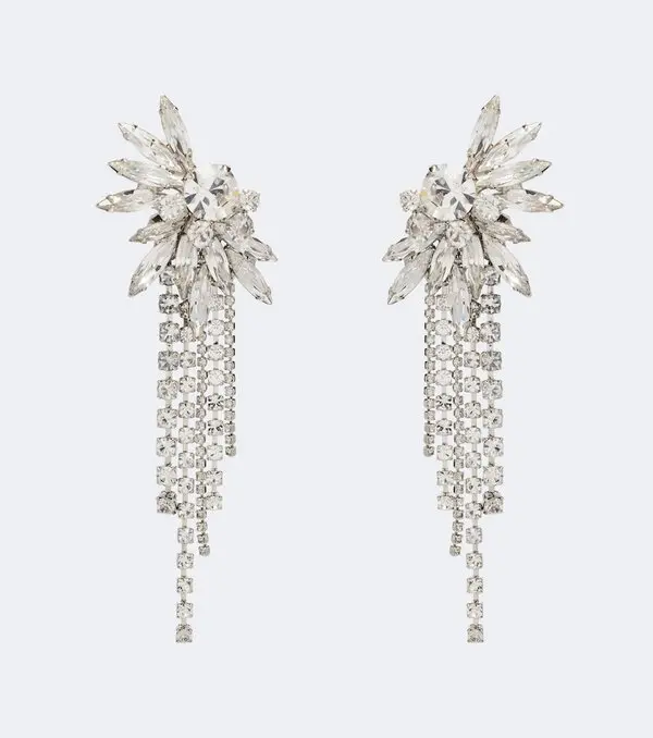JENNIFER BEHR Shantalle Crystal-embellished Drop Earrings - Silver