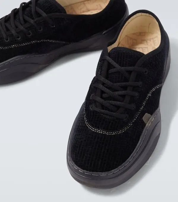 ERL Corduroy Lace-up Sneakers - Black
