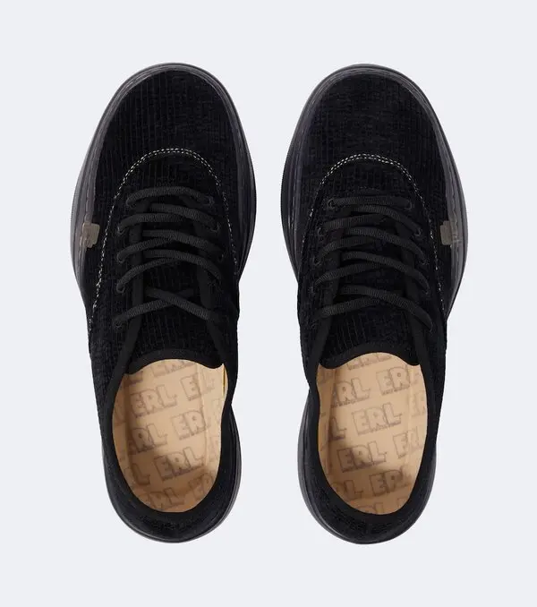 ERL Corduroy Lace-up Sneakers - Black
