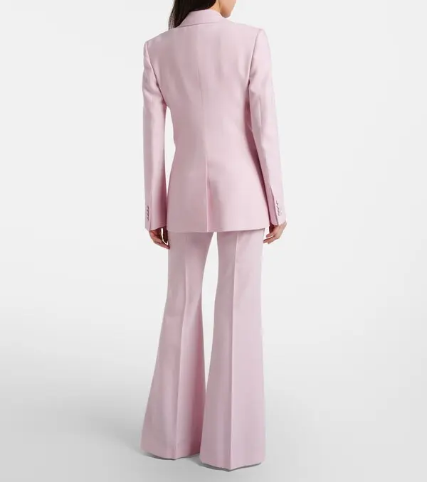 Gabriela Hearst Rhein Wool Flared Pants - Pink