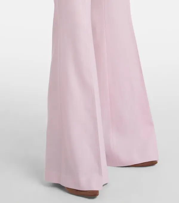 Gabriela Hearst Rhein Wool Flared Pants - Pink