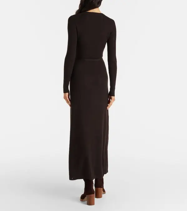 Gabriela Hearst Imagene Rib-knitted Wool Midi Dress - Black