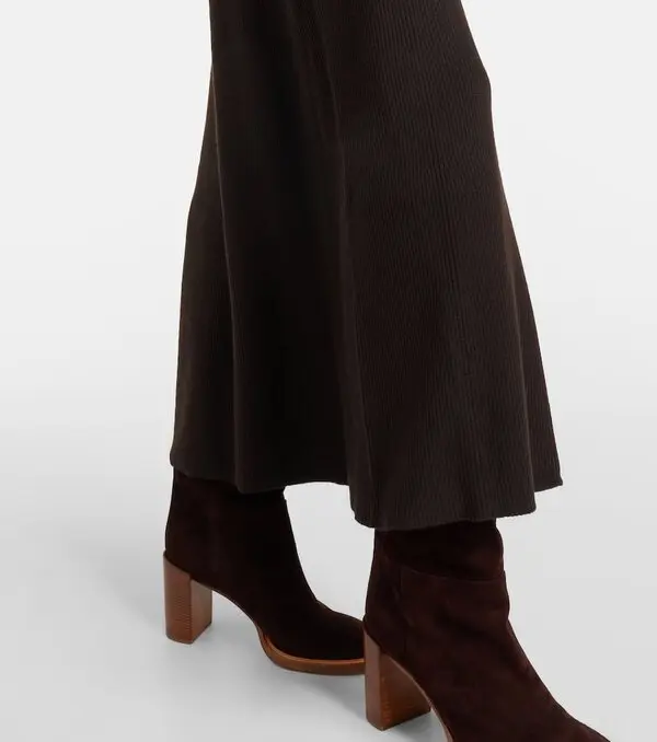 Gabriela Hearst Imagene Rib-knitted Wool Midi Dress - Black