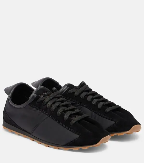 Jacquemus Tennis Suede-trimmed Sneakers - Black