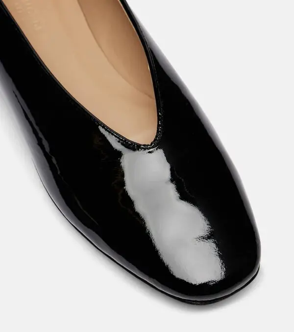 Le Monde Beryl Regency Patent Leather Ballet Flats - Black