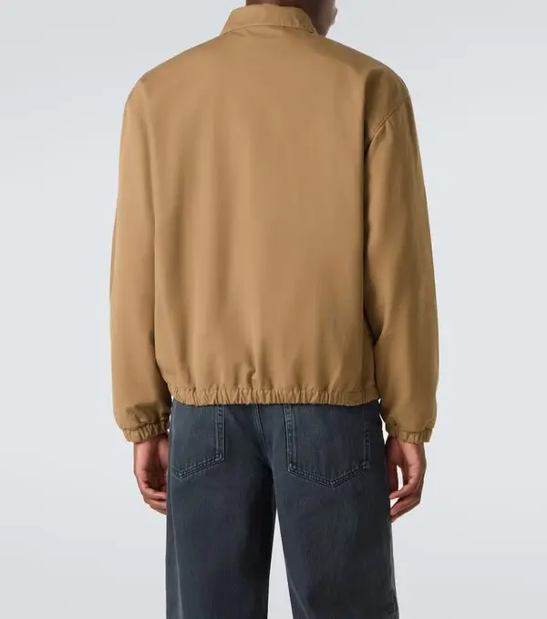 Prada Logo Cotton Jacket - Brown