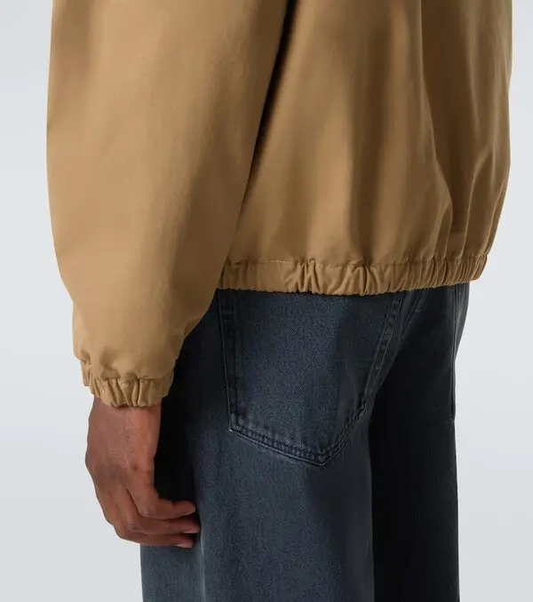 Prada Logo Cotton Jacket - Brown