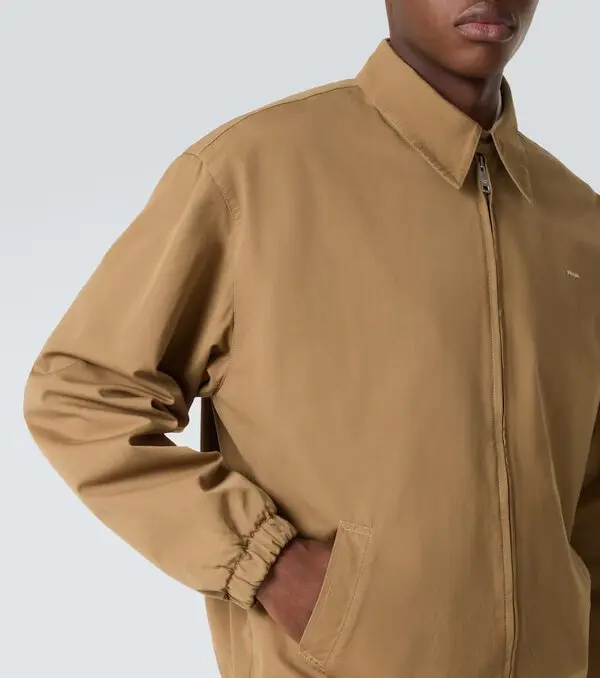 Prada Logo Cotton Jacket - Brown
