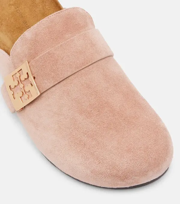 Tory Burch Mellow Suede Mules - Pink