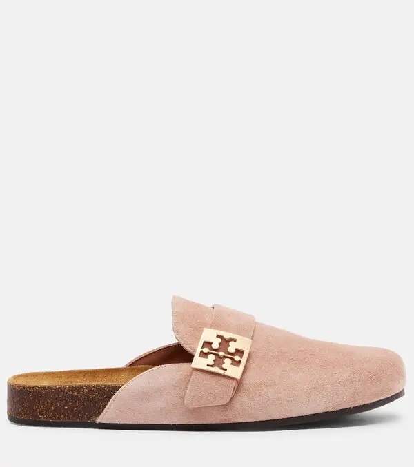 Tory Burch Mellow Suede Mules - Pink