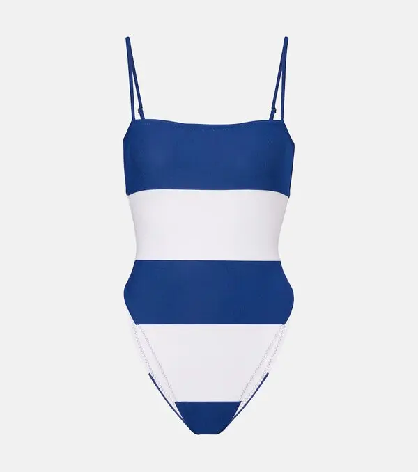 SAME Striped Swimsuit - Blue