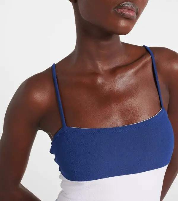 SAME Striped Swimsuit - Blue