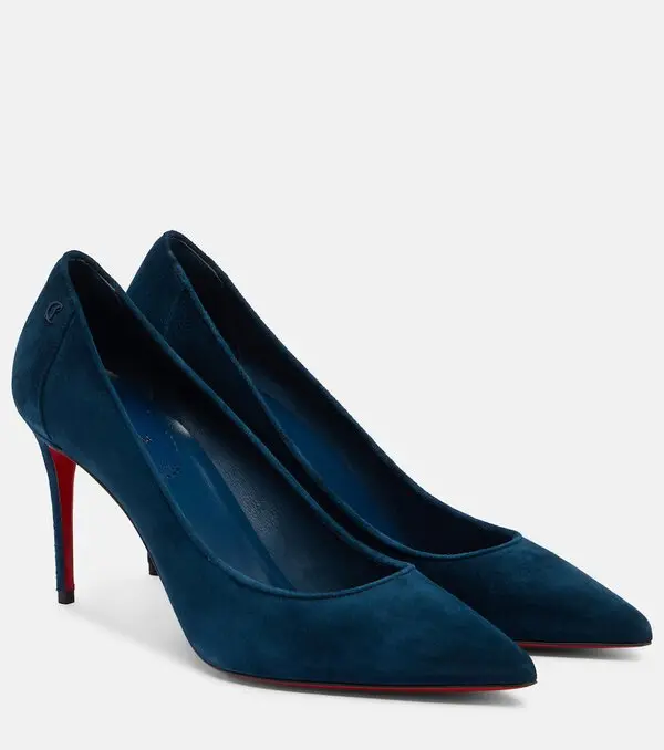 CHRISTIAN LOUBOUTIN Sporty Kate 85 Suede Pumps - Blue