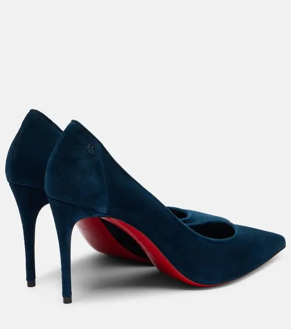 CHRISTIAN LOUBOUTIN Sporty Kate 85 Suede Pumps - Blue