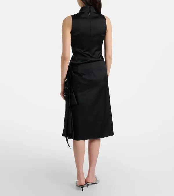 Alexander McQueen Gathered Asymmetric Midi Skirt