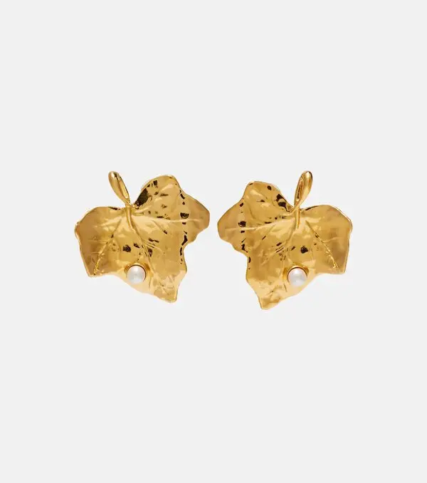 Oscar De La Renta Vines Clip-on Earrings - Gold
