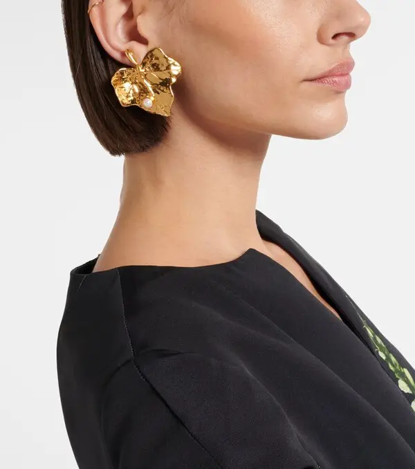 Oscar De La Renta Vines Clip-on Earrings