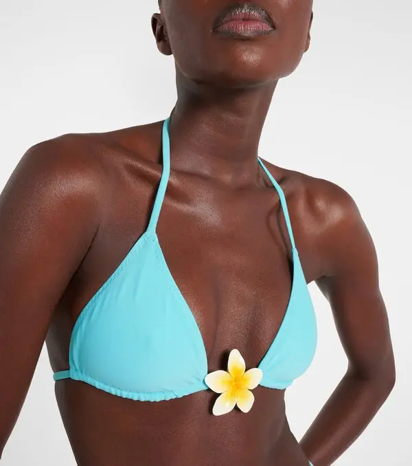 SAME Island Embellished Bikini Top - Blue