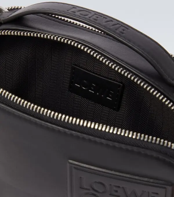 Loewe Anagram Mini Leather Crossbody Bag - Black