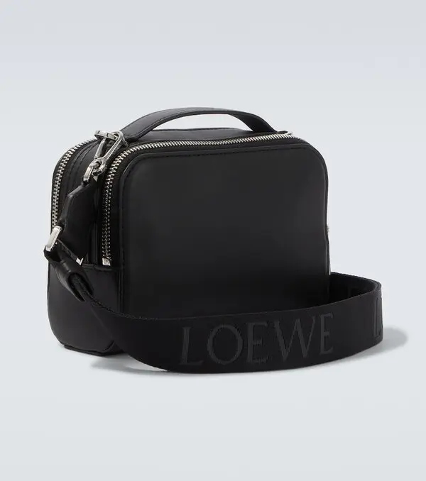 Loewe Anagram Mini Leather Crossbody Bag - Black