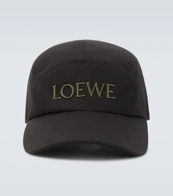 Loewe Logo Cotton Drill Baseball Cap - Black