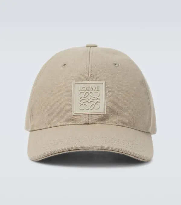 Loewe Anagram Cotton Canvas Baseball Cap - Beige