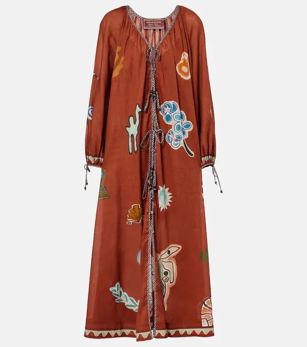 ALEMAIS Alémais X Lrnce Laurence Ramie And Cotton Maxi Dress - Brown